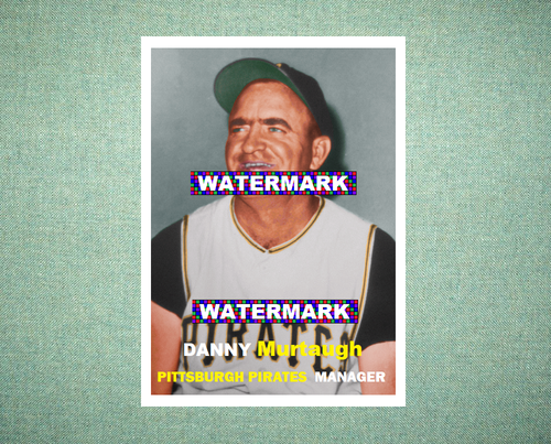 Danny Murtaugh Pittsburgh Pirates 1957 Style Custom Baseball Art Card ...