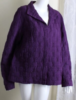 Great Cavalier Sz XL Textural Masterpiece Basketweave Funky Art-Wear ...