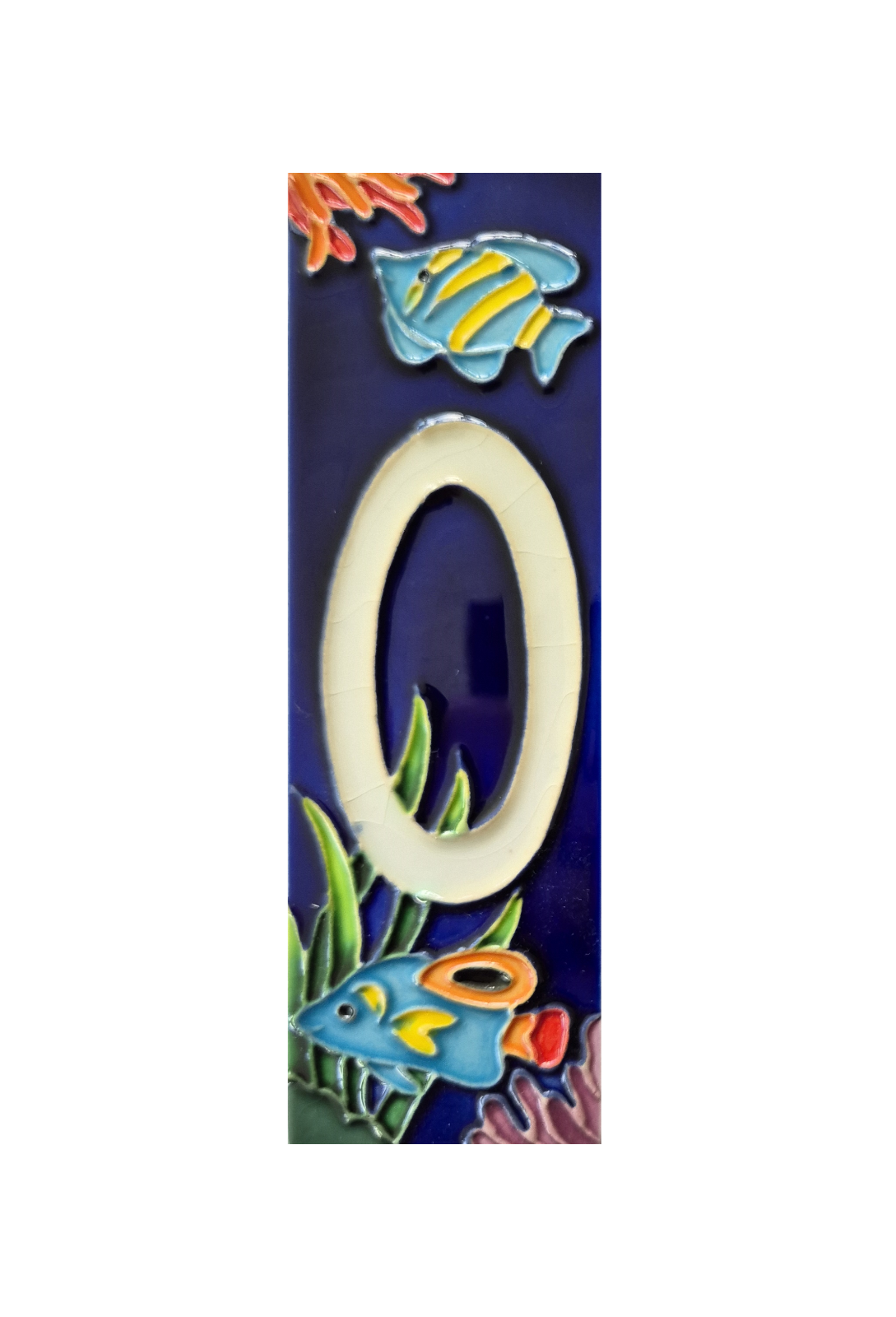 Hand-painted Ocean Themed Blue Ceramic Number and Letter Tiles | eBay UK