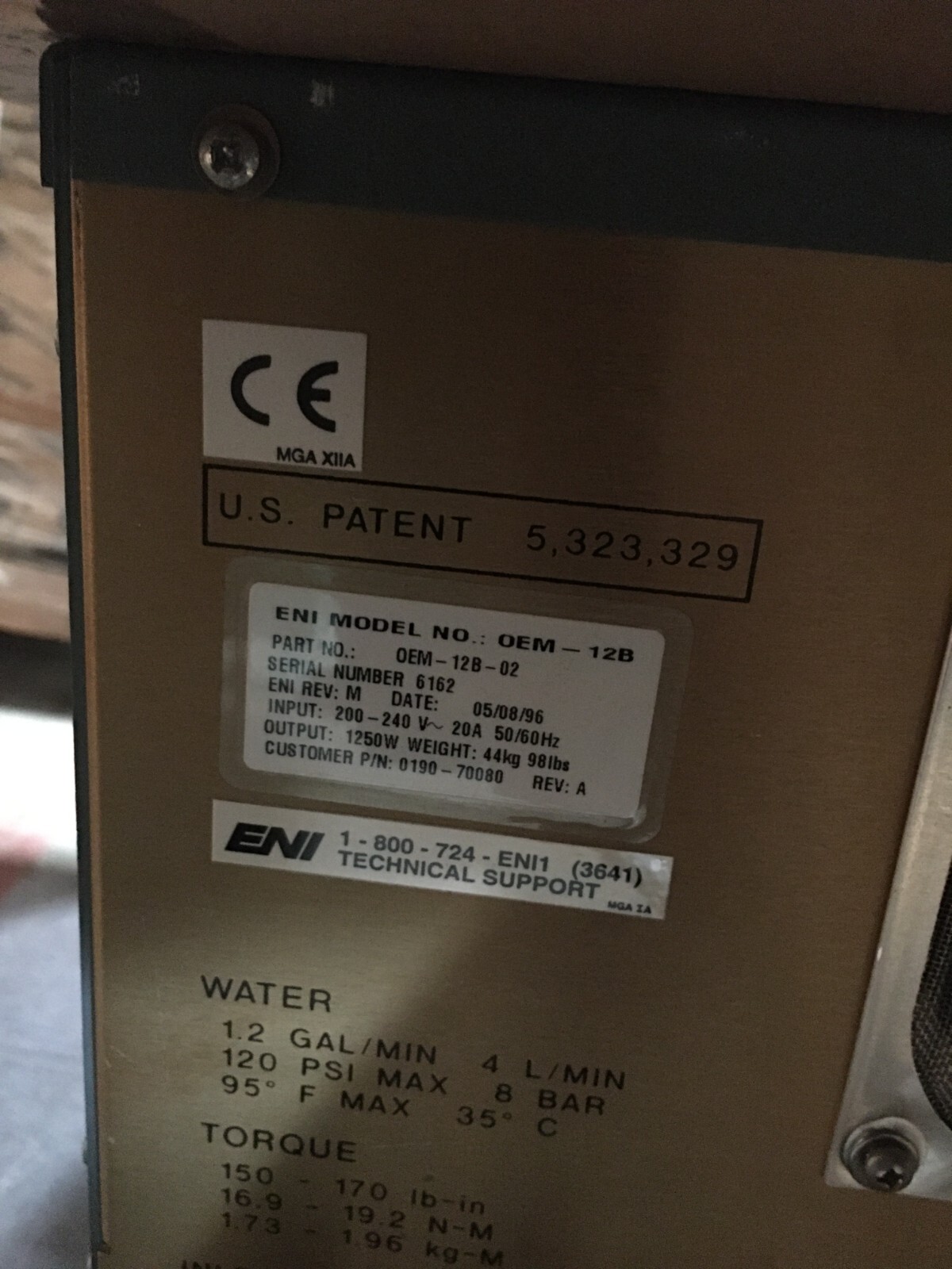 Eni Oem-12b-02 RF Plasma Generator 1250w 13.56mhz for sale online | eBay