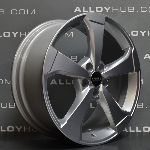 GENUINE AUDI A3 S3 8V 5 SPOKE ROTOR 19" INCH SILVER ALLOY WHEELS SET X4 ...