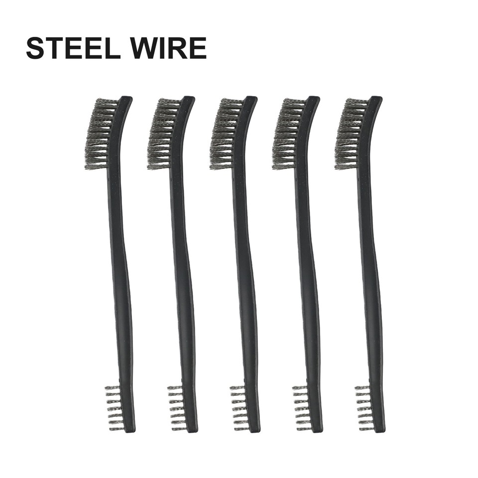 Heavy Duty Wire Brush Set for Metal 5pcs Double Head Cleaning Polishing ...
