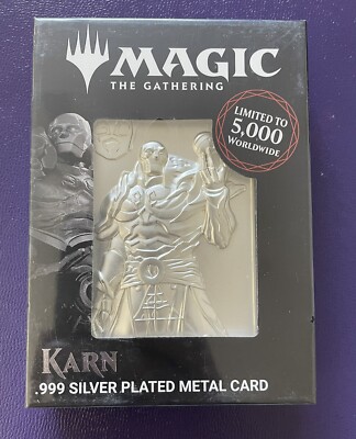 NEW Limited Edition KARN .999 Silver Plated Metal Card MTG Serialized ...