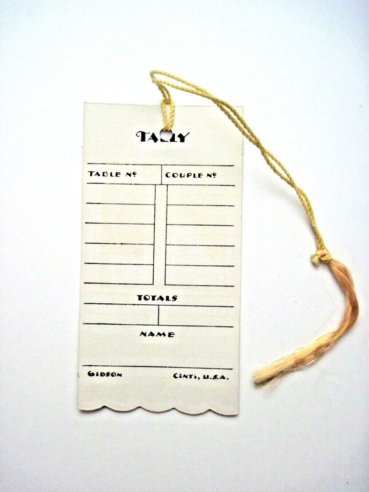 Vintage "Thanksgiving" Bridge Tally w/ Black Turkey and Pumpkins * | eBay