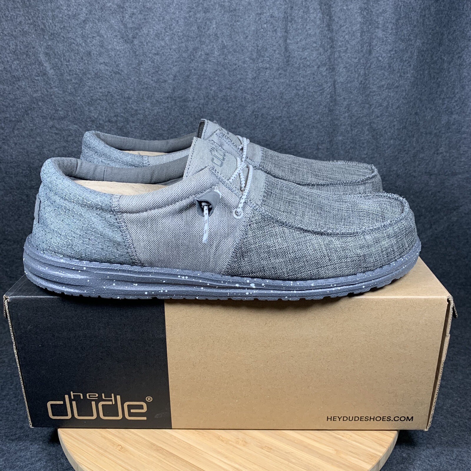 Hey Dude Wally Tri Mens 15 Cinder Block Grey Slip On … - Gem