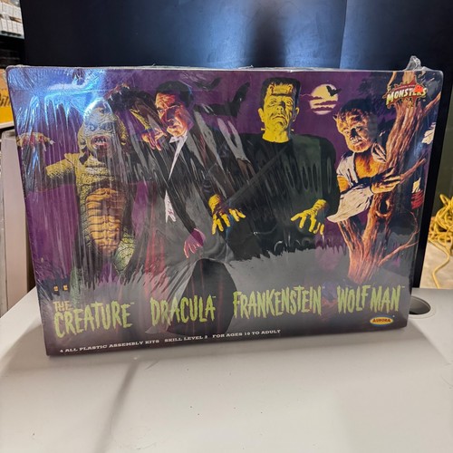 Aurora Monsters Frightening 4 Pack Model Kit Frankenstein Dracula NIB ...