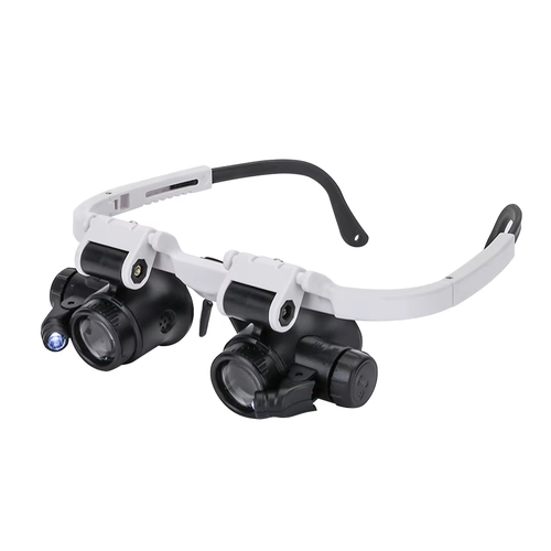 Telescopic Jeweler Magnifier 8X/15X/23X Loupes 2 LED Light Lens ...