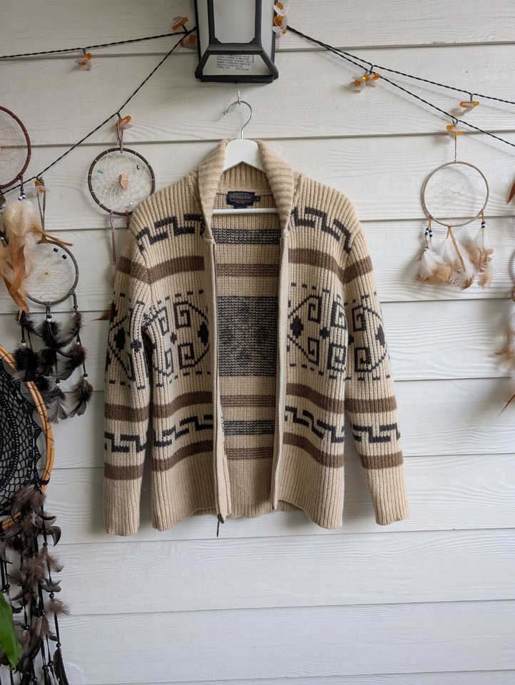 Pendleton Mens Original Westerly Wool Cardigan Big Lebowski The Dude ...