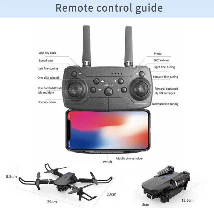 Myshle SMS Drone Avoid Obstacles Foldable Drones with 4K HD Camera ...