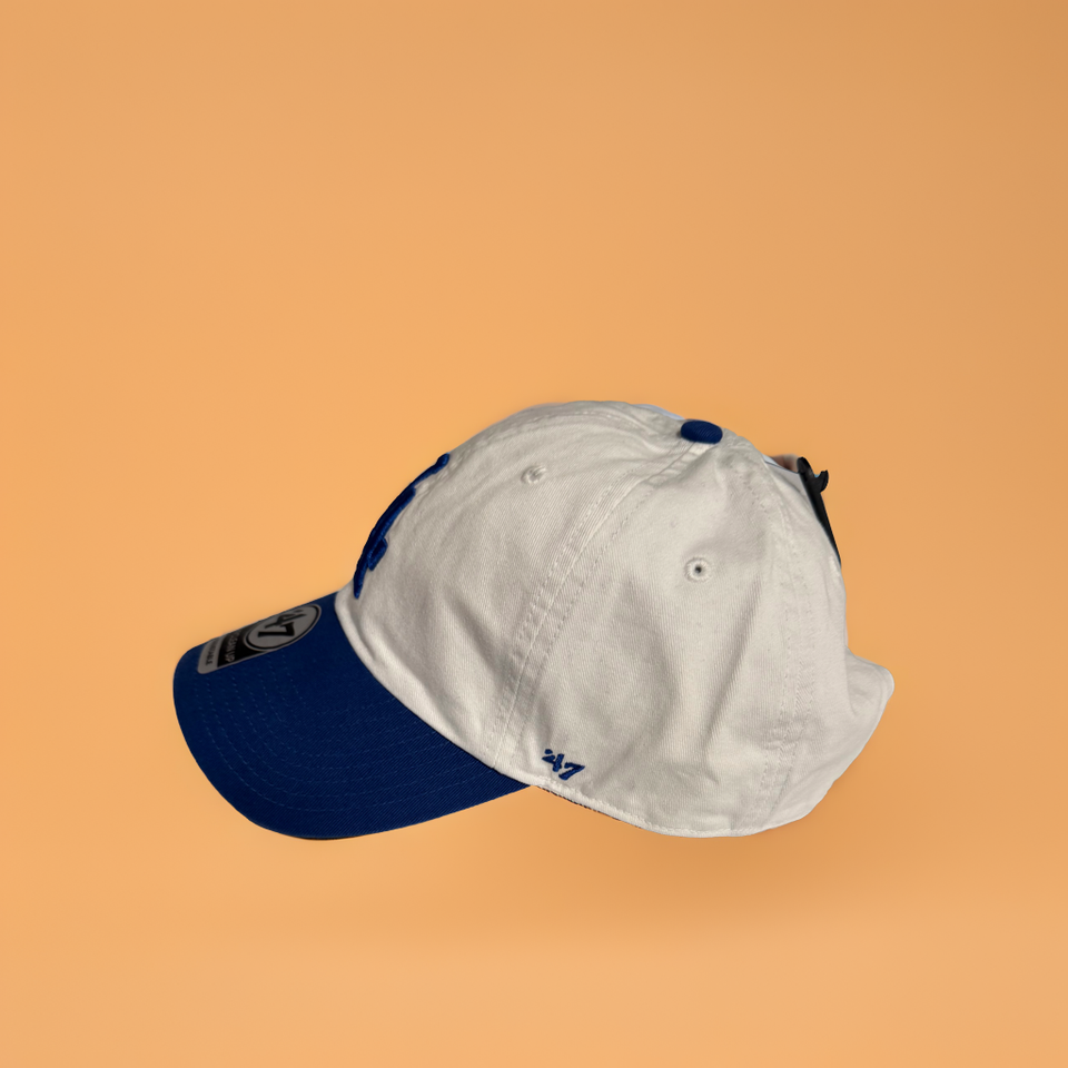 '47 Brand Los Angeles LA Dodgers Clean Up MLB Dad Hat Cap White/Blue | eBay