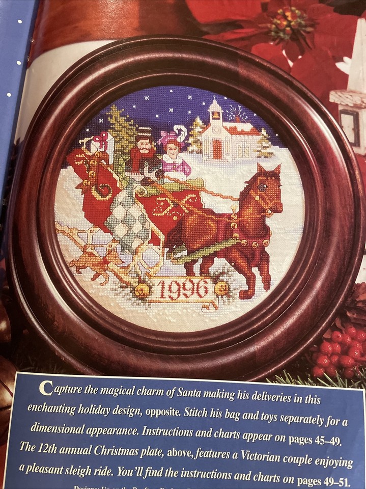Cross Stitch & Needlework Dec 1996 Christmas Plate Erica Wilson Celtic ...