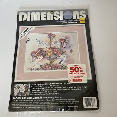 Cross Stitch Dimensions No Count Kit Carousel Horse 3978 Kimberly ...