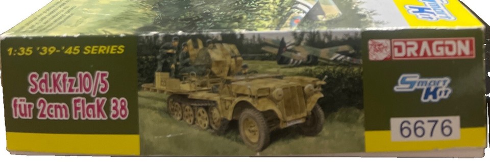 Dragon 6676 1/35 Sd.Kfz.10/5 fur 2cm FlaK 38 model kit | eBay