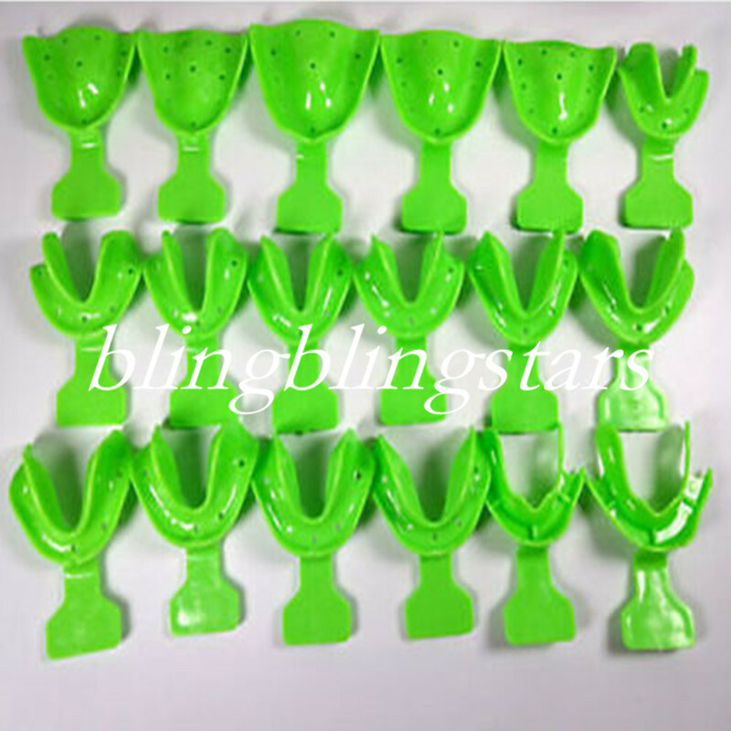 2 Kits Dental Impression Trays Full Denture Frame Cut Back Edentulous ...