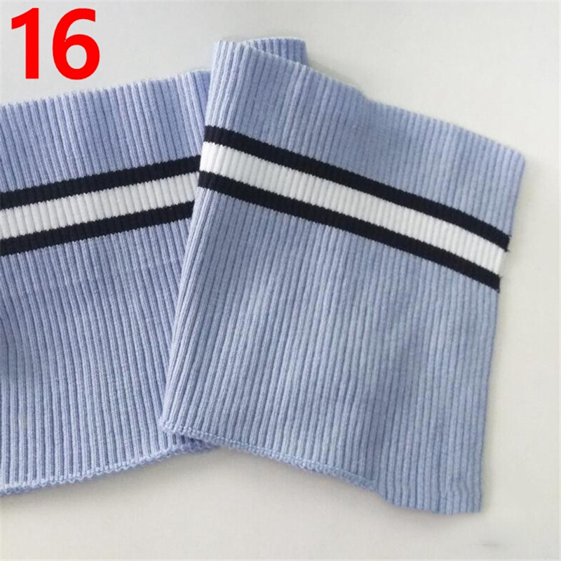 80*15cm Stretch Knit Striped Rib Fabric DIY Waistband Cuff Collar Trims ...