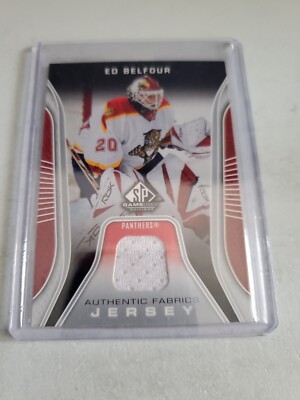 2006-07 ED BELFOUR SP GAME USED AUTHENTIC WHITE JERSEY CARD. FLORIDA ...