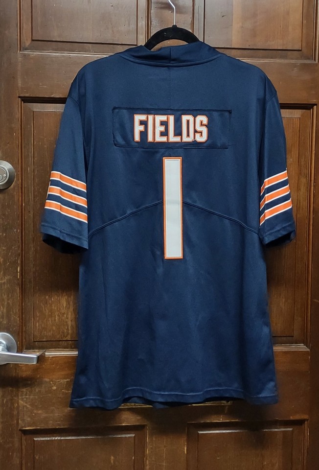 Nike On Field Chicago Bears #1 Justin Fields Stitched Jersey Men's Size ...