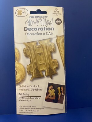 Anagram Symbol "#" Gold Minishape 16" Foil Balloon New and Factory ...