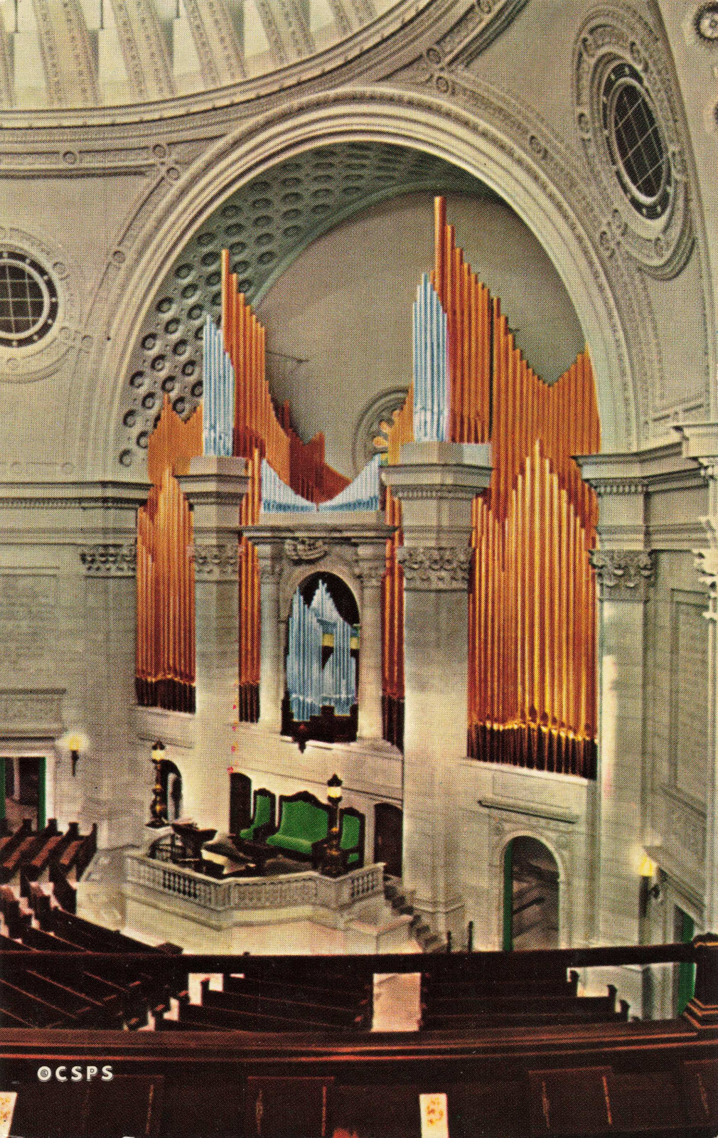 Postcard First Church of Christ Scientist Pipe Organ Boston ...