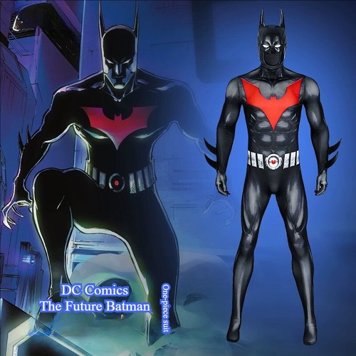 Unisex Men Batman Beyond Elastic Jumpsuits EVA Helmet Cosplay Cotume ...