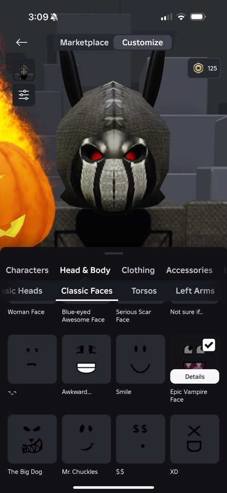 Epic Vampire Face + Headless Horseman + Korblox- 2010 Join Date - 17 ...