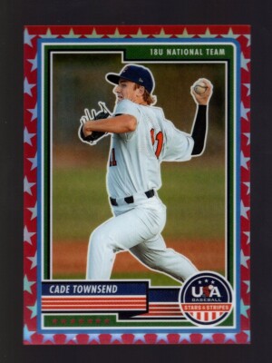 2023 PANINI USA STARS & STRIPES RED STARS PRIZM #18 CADE TOWNSEND 81/ ...