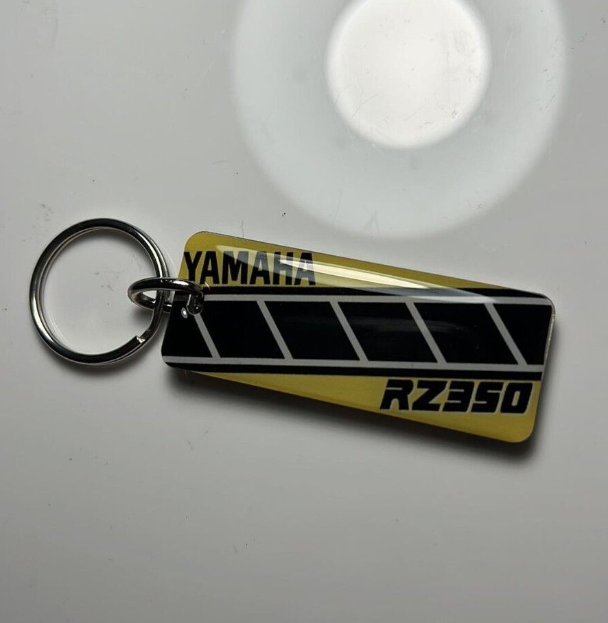 Yamaha RZ 350 Yellow Black Motorcycle Key Chain Made in USA | eBay