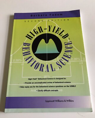 USMLE - High-Yield Behavioral Science /Verhaltensforschung von Barbara ...