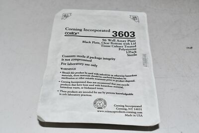 NEW Corning 3603 96-Well x 360L Clear Flat Bottom Cell Culture Microplate with L | eBay