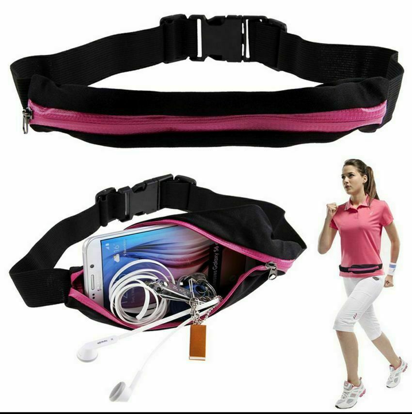 Running Bum Bag Waist Zip Pouch Fanny Pack Running Jogging Travel Belt ...