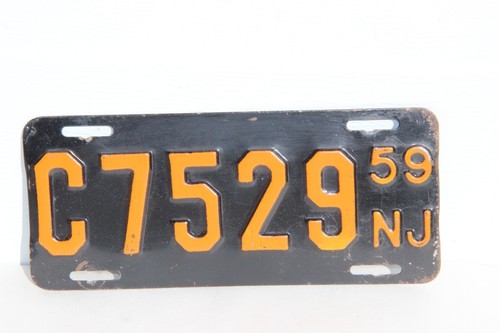 1959 New Jersey Motorcycle license plate C7529 | eBay