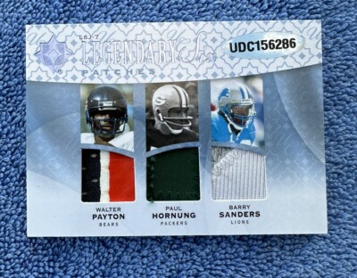 2009 Ultimate Legendary Six Patch Card Staubach Payton Sanders Aikman ...