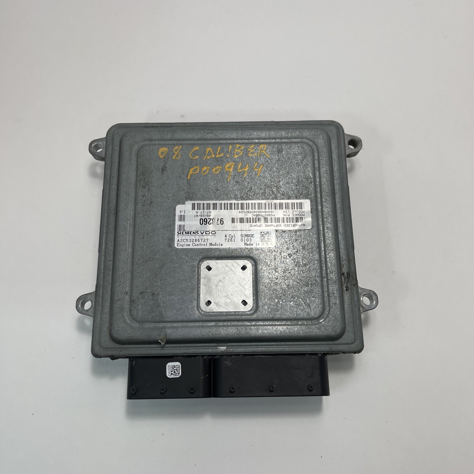 2008 Dodge Caliber 2.0L Engine Computer ECM ECU OEM P68027155AC | eBay