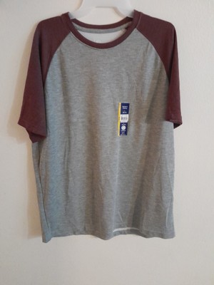 Mens George Size LARGE Raglan Tee Short Sleeve Tee Shirt Color grey NWT ...