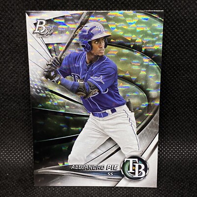 Ice Foil! 🚨2022 Bowman Platinum Alejandro Pie Tampa Bay Rays Rookie # ...