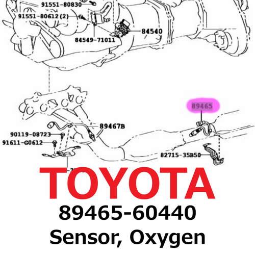 【NEW】 Toyota Genuine 2010-2012 4Runner Sensor, Oxygen 89465-60440 | eBay
