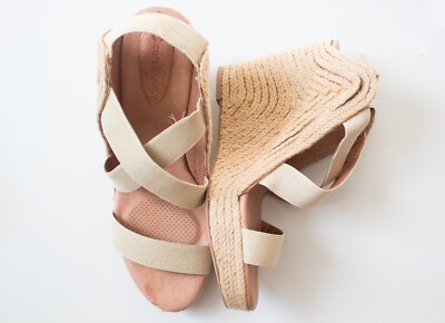 Corso Como “Decoy” Glitter Gold Strap Open Toe 5 Inch Wedges | Size 9.5 ...