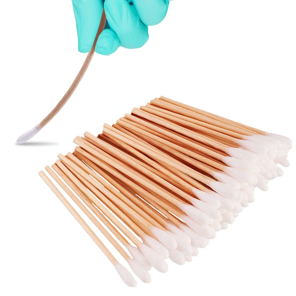 Cotton Swabs Bamboo Wooden Handles Cotton Tipped Applicator 3" & 6" | eBay