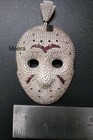 Solid 935 Silver With Pave Shiny CZ, Pink Ruby & Onyx Men's Jason Mask ...