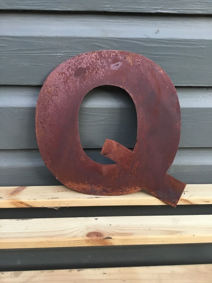 10 Inch rusty metal letters and numbers shop sign home COMBINED POSTAGE ...