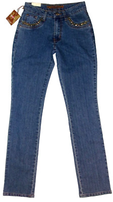 Junior's Impression Straight Leg Blue Jeans Cotton Blend Size 2 (24/32 ...