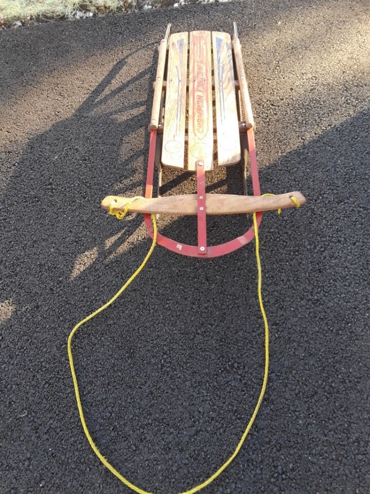 Very Solid Vintage Champion Fastback Snow Sled - w/ Floating Steering ...