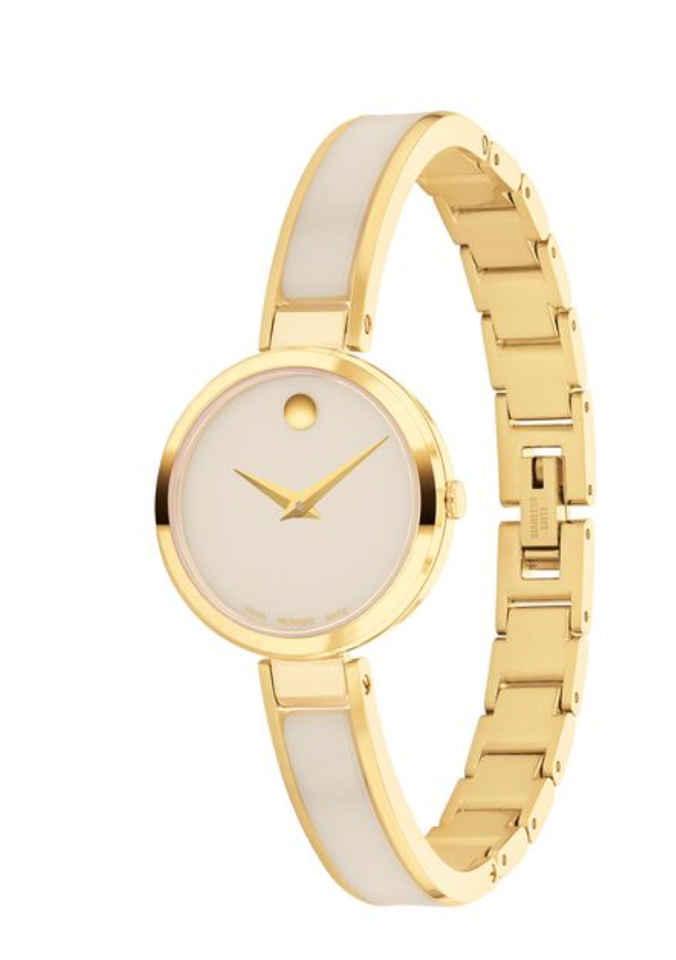 Movado Museum Moda 0607867 Ceramic Inlay Bangle Swiss Quartz Watch New ...