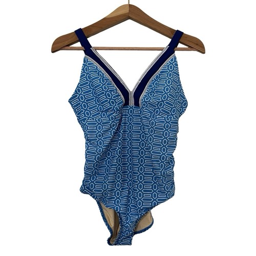 Talbots x Cabana Life Embroidered One Piece Swimsuit Small Tropical ...