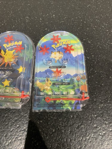 VTG 2000 Pokemon 4” Mini Pinball Game Lot Of 3 Meowth, Bulbasaur ...