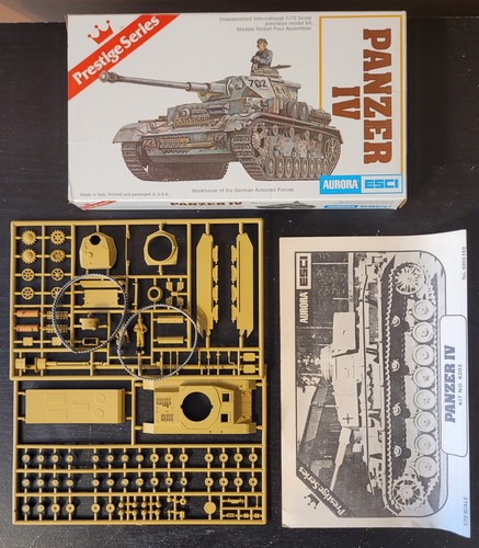 VINTAGE AURORA 1:72 PRESTIGE SERIES GERMAN WWII PANZER IV TANK MODEL ...
