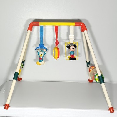 Vtg IIIco Walt Disney Mickey Mouse Baby Play Gym Activity Toy Complete ...