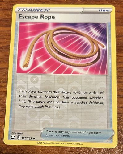 2021 Pokemon Sword & Shield Battle Styles Foil #125/163 Escape Rope ...