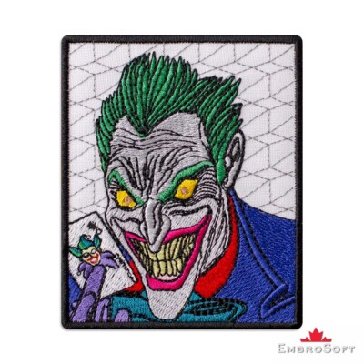 Joker Supervillain Comics Embroidered Patch Iron On / Sew On SIZE: 3 ...