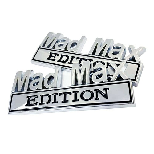 2pc MAD MAX EDITION Emblem Chrome Badges fits Chevy Ford Car Truck ...